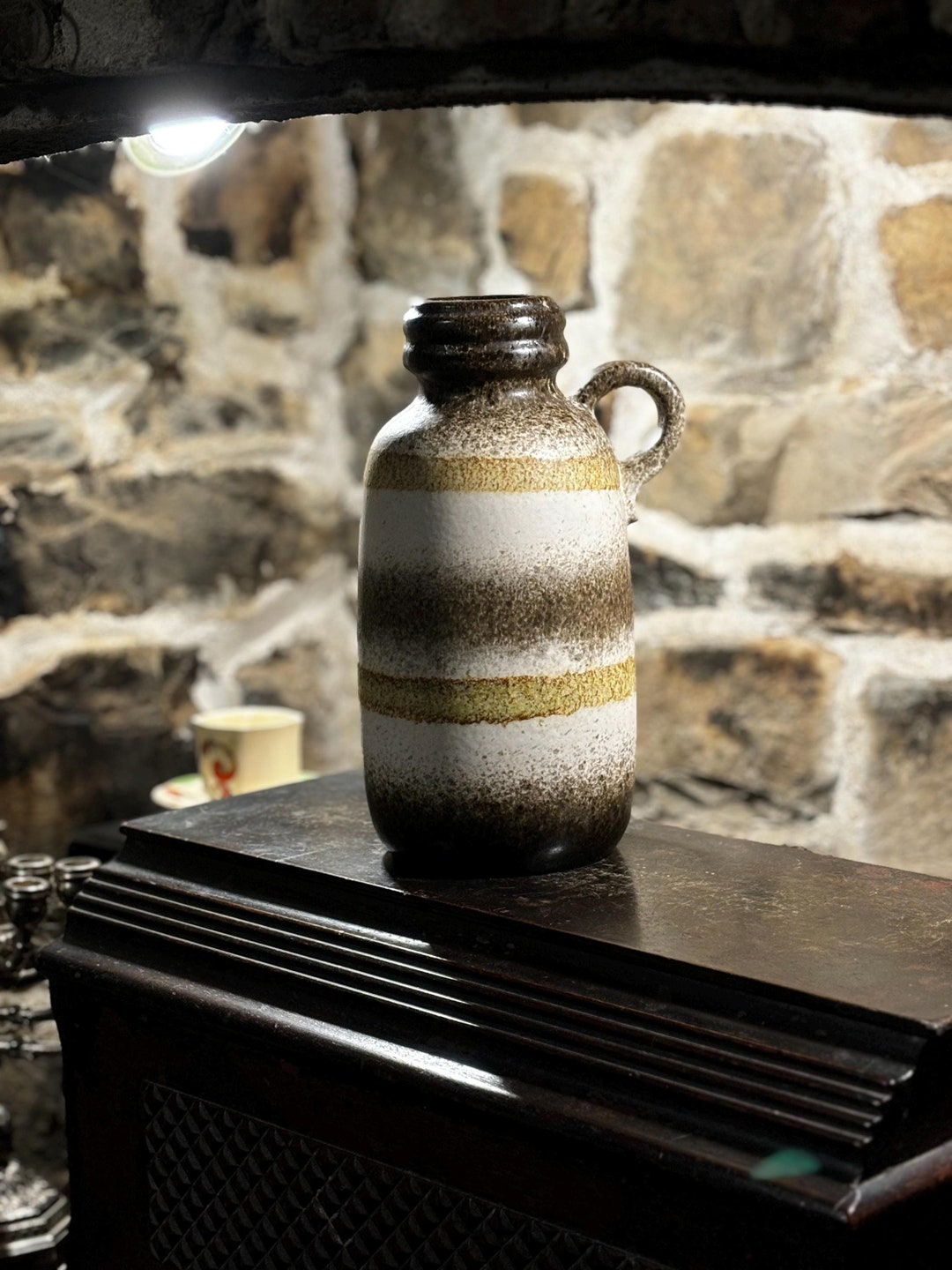 Vintage Vase West German 70s by Scheurich Keramik 413-20 in Rare ‘brown ...