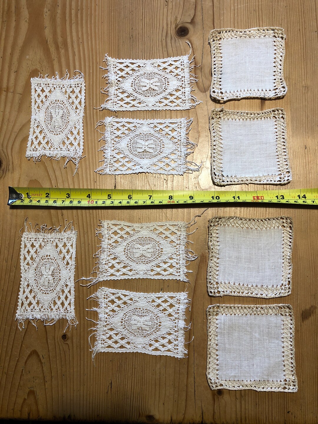 Vintage Antique Handmade Lace Doilies or Mats Bundle of 10 Pieces in ...