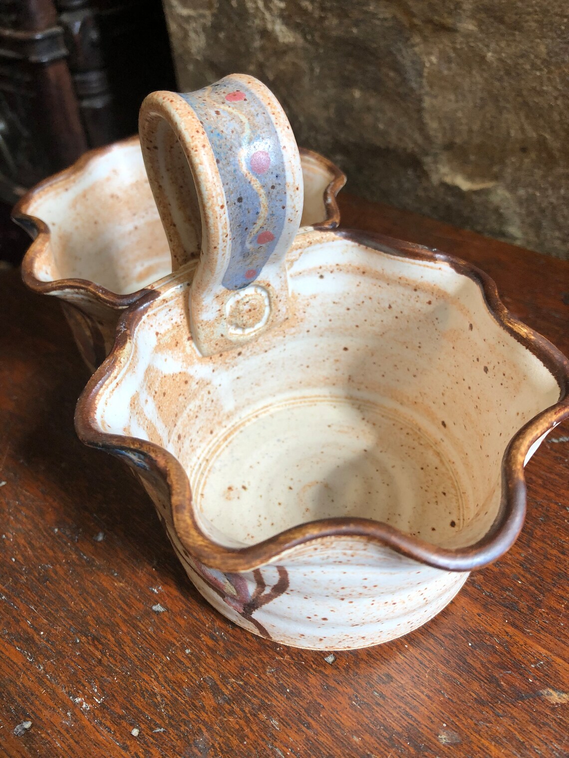 Vintage Twin Condiment Pot With Handle by Stuart Duncan Bickleigh ...