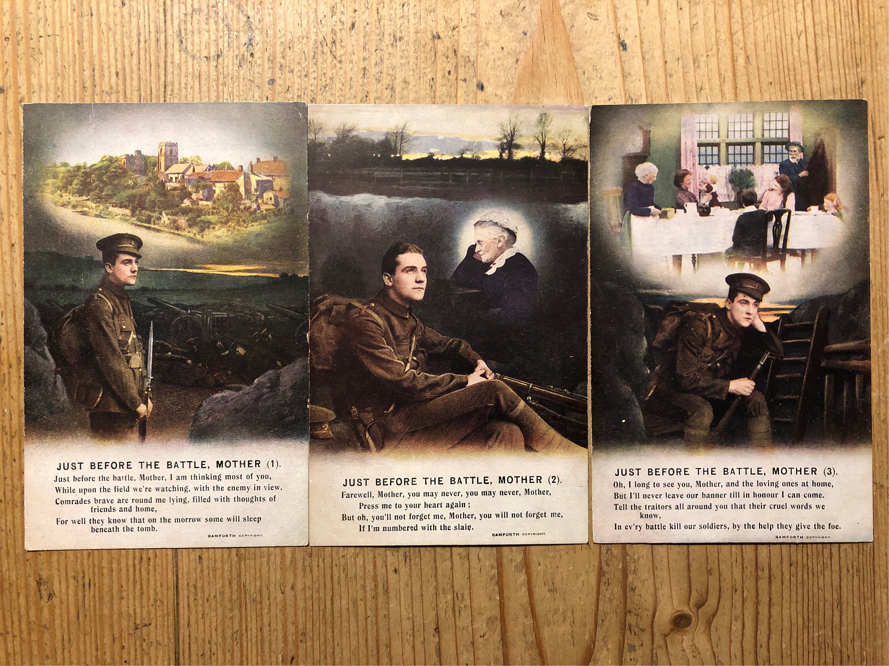 Three First World War Bamforth Postcards: Just Before the - Etsy