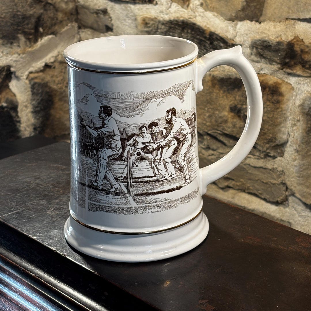 Cricket Lover's Vintage Giant Beer Tankard, Ashes Centenary by Franklin ...