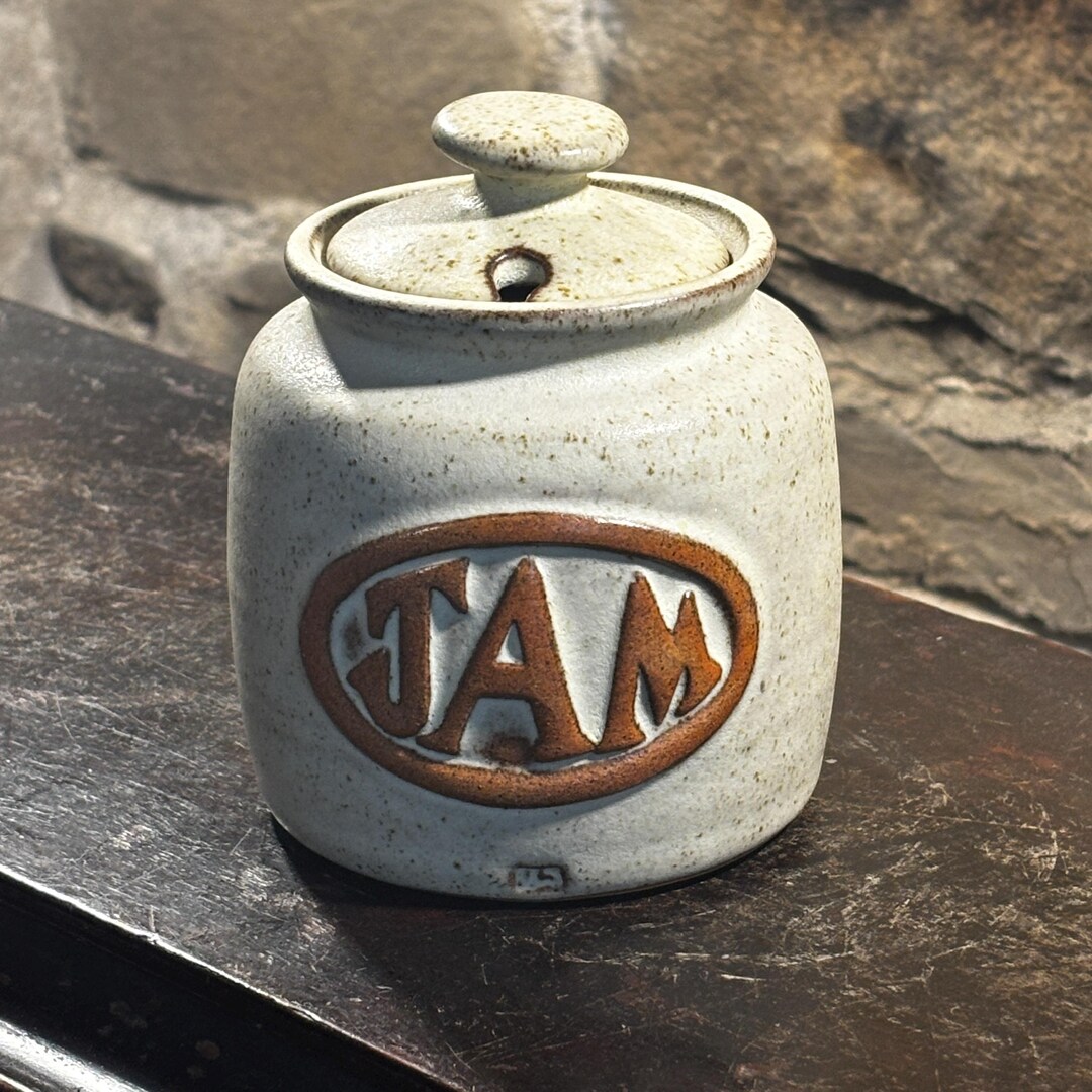 Vintage Jam Pot 1970s Presingoll Pottery (similar to Tremar) Lidded Jar ...
