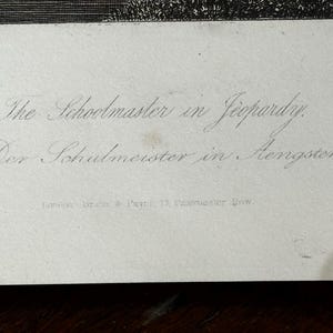 Antique Unframed Victorian Print: the Schoolmaster in Jeopardy, 1845 ...
