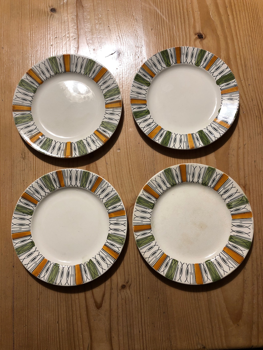 Vintage Kathie Winkle Side Plates X4 Broadhurst Pottery Viscount ...