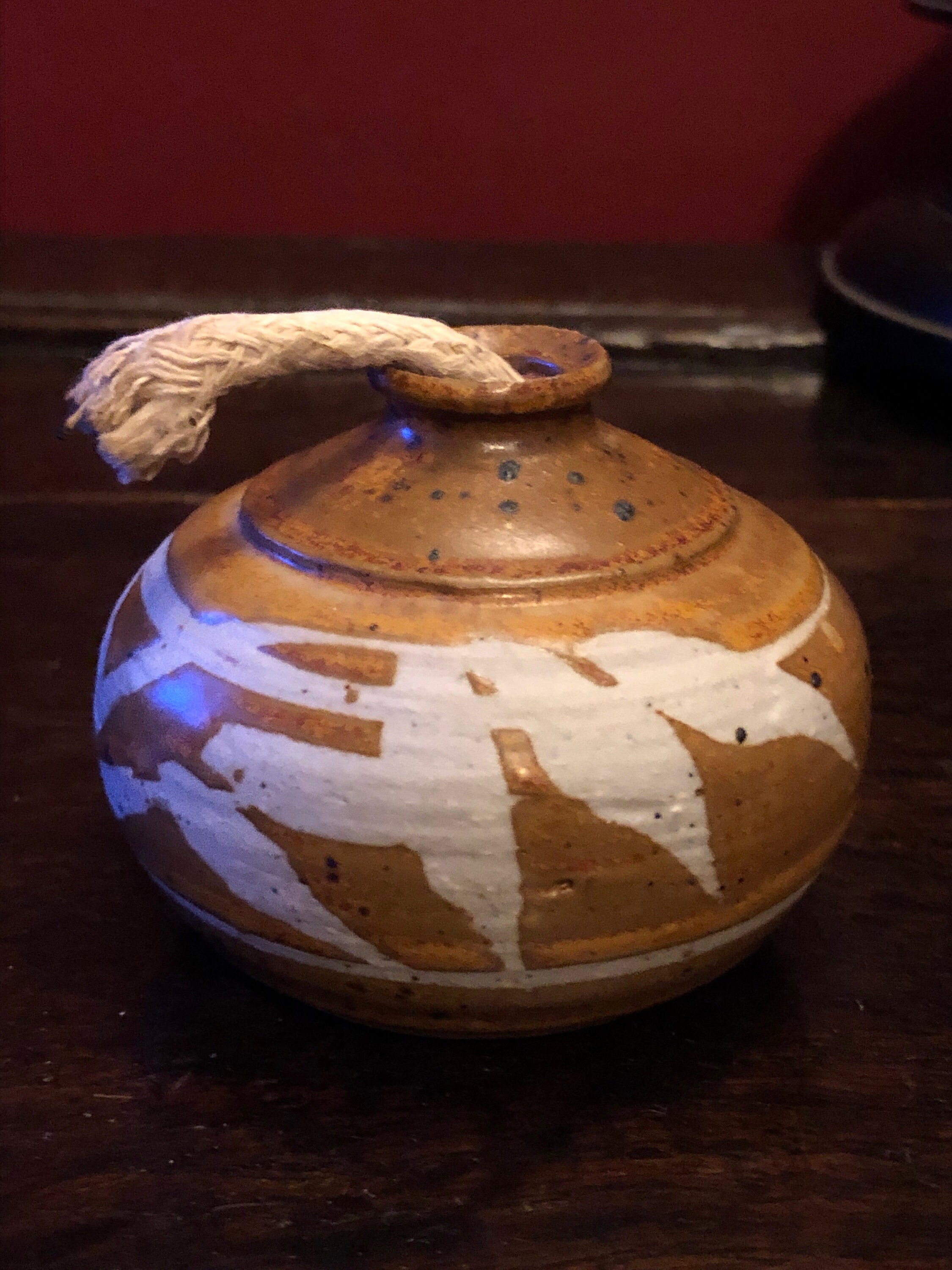 Vintage 1960s Art Pottery Small Studio Handmade Oil Lamp With Wick - Etsy