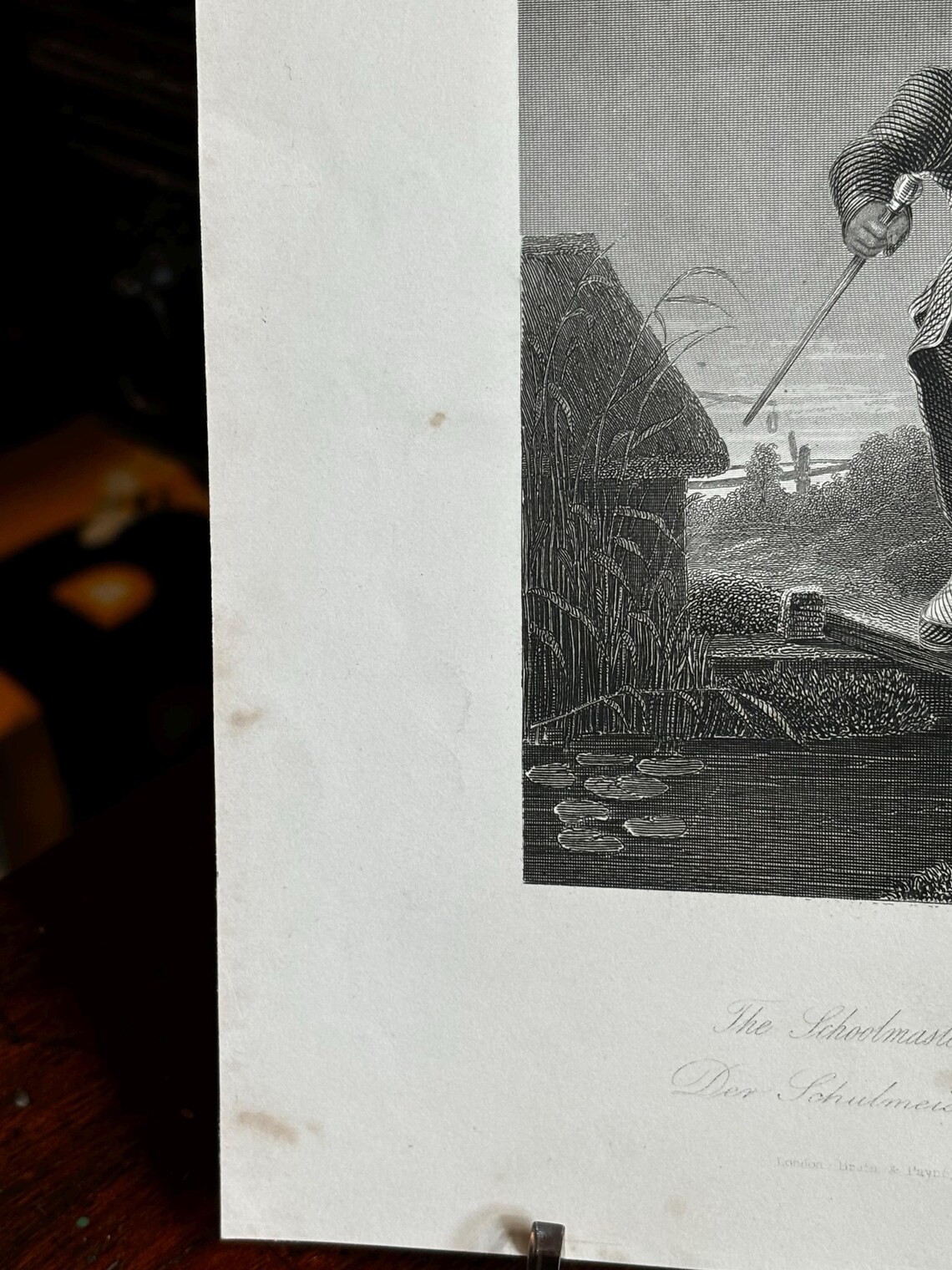 Antique Unframed Victorian Print: the Schoolmaster in Jeopardy, 1845 ...