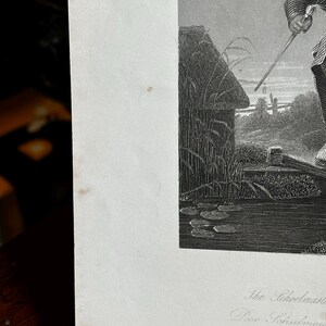Antique Unframed Victorian Print: the Schoolmaster in Jeopardy, 1845 ...