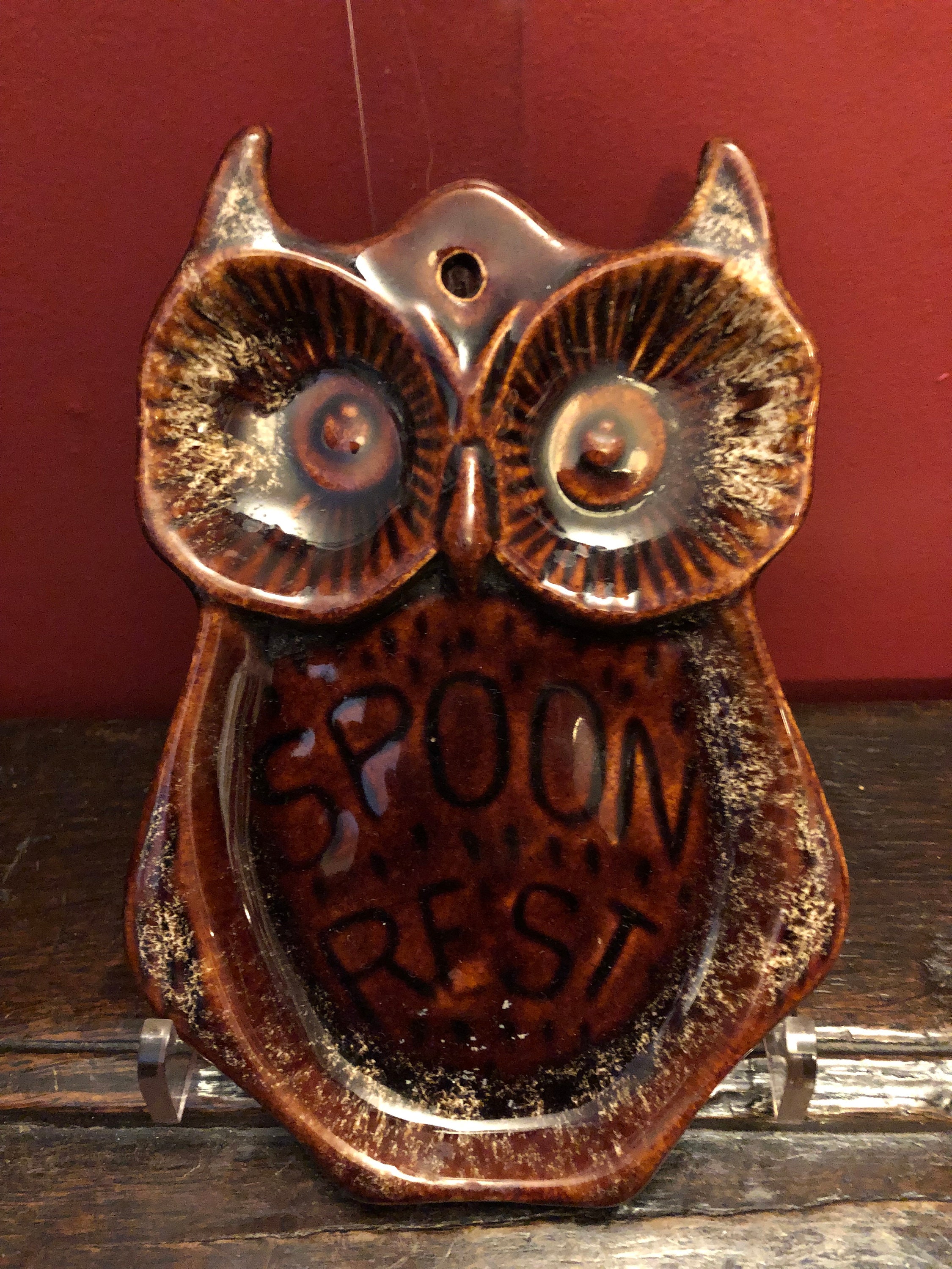 1970s Fosters Studio Art Pottery Brown Owl Ceramic Spoon Rest - Etsy