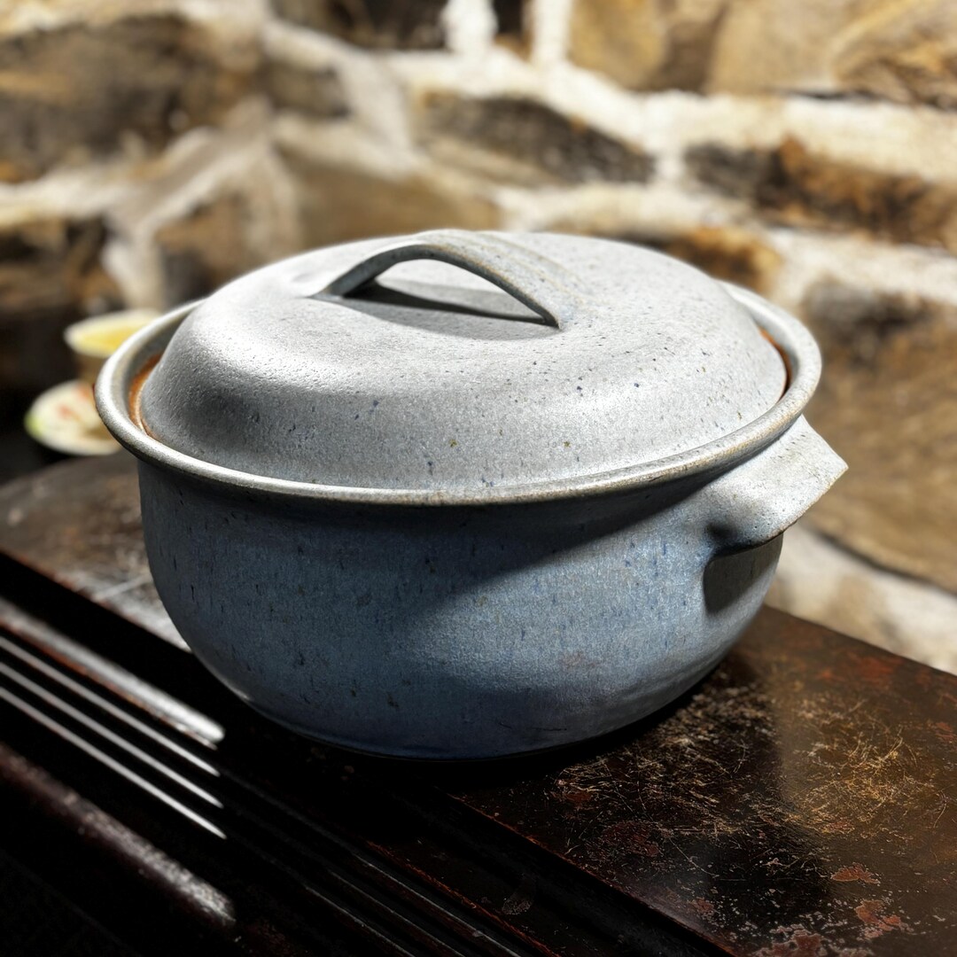 Rare Vintage Studio Stoneware Lidded Serving Bowl or Tureen in Blue by ...