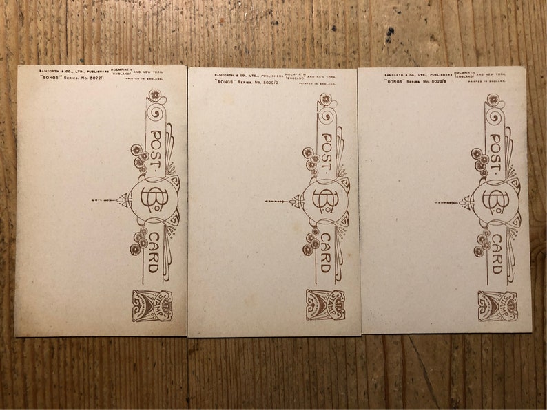 Three First World War Bamforth Postcards: If I Could Turn Back - Etsy