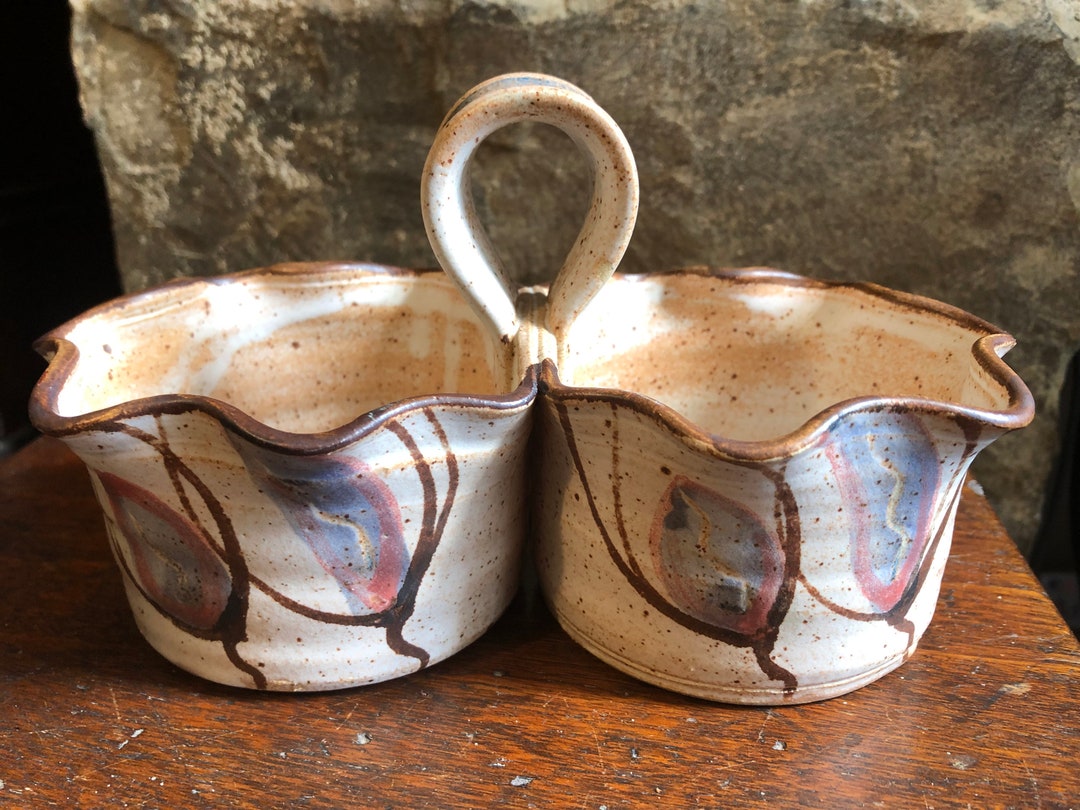 Vintage Twin Condiment Pot With Handle by Stuart Duncan Bickleigh ...