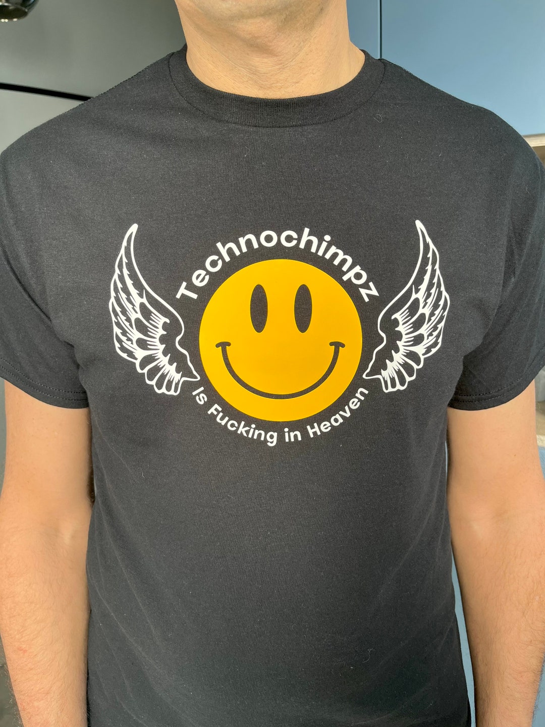 Fatboy Slim Smiley With Wings Personalised Tshirt, Men's & Womens ...