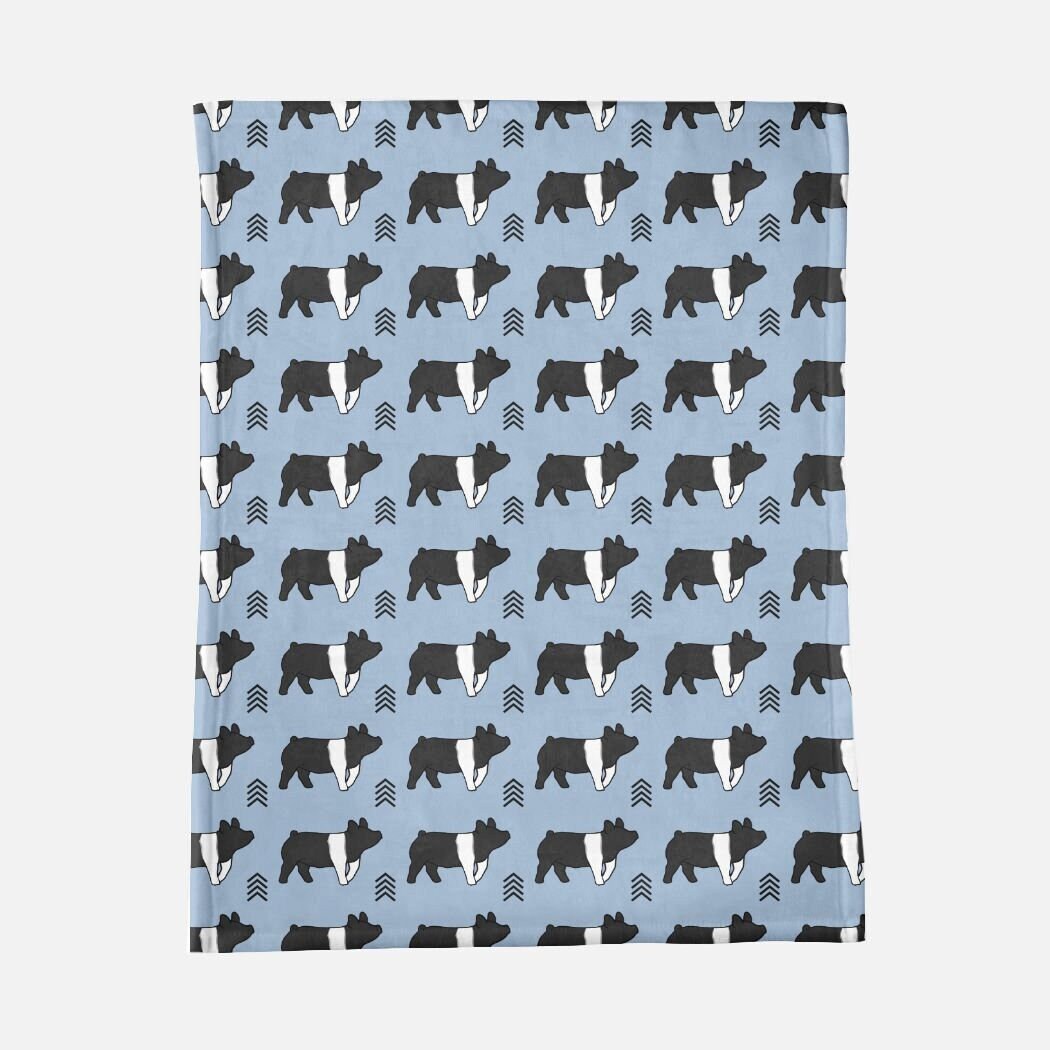 Hamp Pig With Arrows on Light Blue Baby Minky Blanket 30 X 40 - Etsy