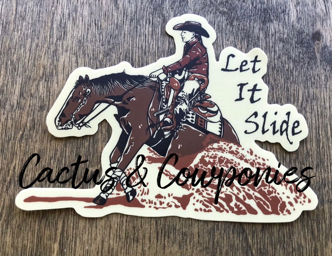Reining Horse let It Slide Sticker - Etsy