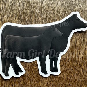 Livestock Pairs Stickers | Cow Calf | Sow Piglet | Ewe Lamb | Doe Kids ...