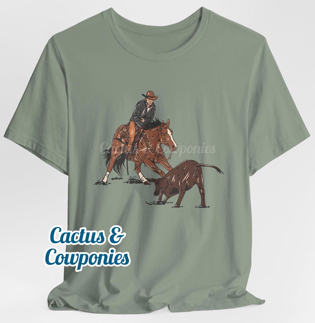 Cutting Horse Bella Canvas Tee | Adult Shirt - Etsy