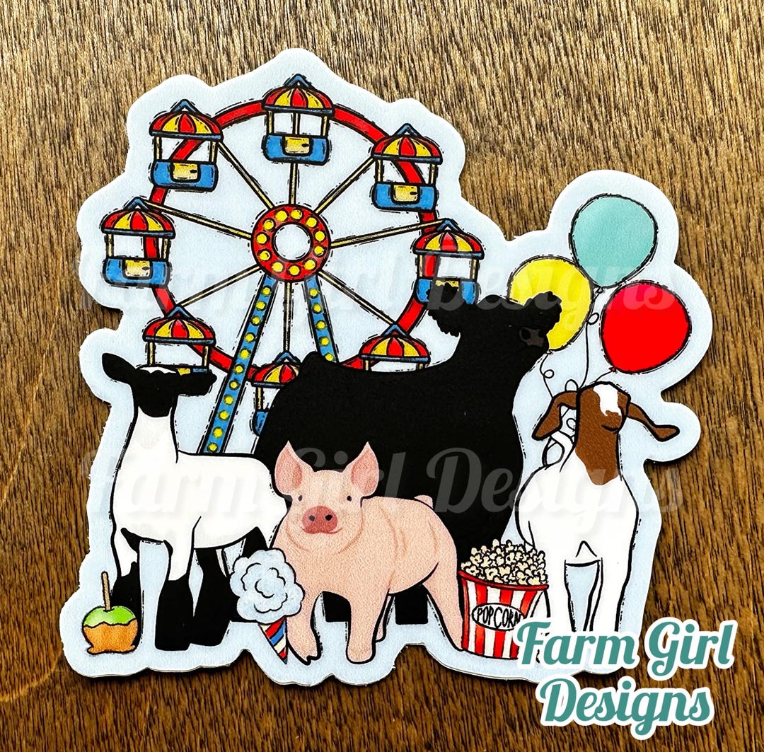 Livestock “fair Season” Sticker | Heifer | Lamb | Goat | Pig - Etsy