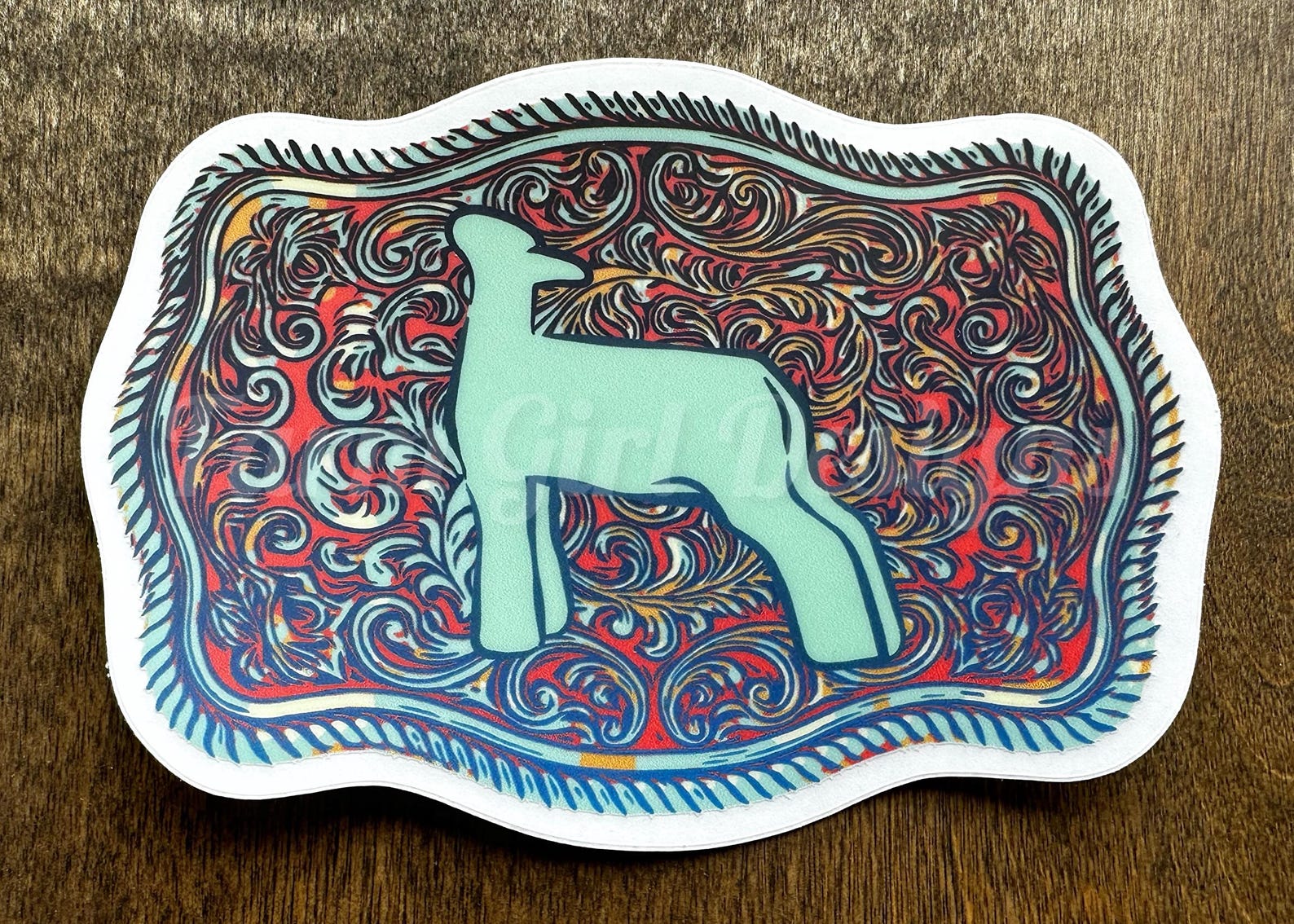 Livestock Belt Buckle Stickers | Steer | Lamb | Goat | Pig - Etsy