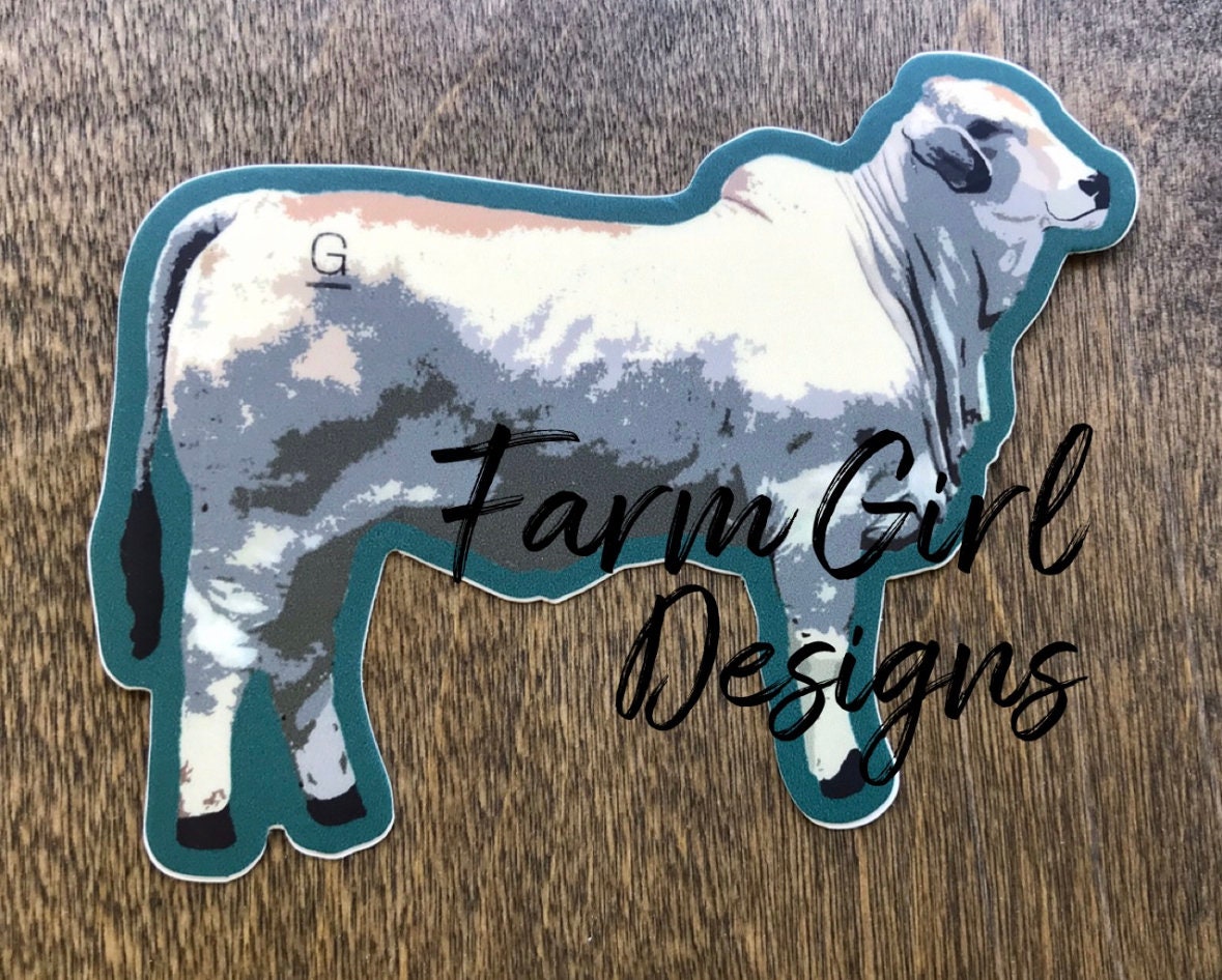 Brahman Stickers Brahman Heifer Red Brahman - Etsy