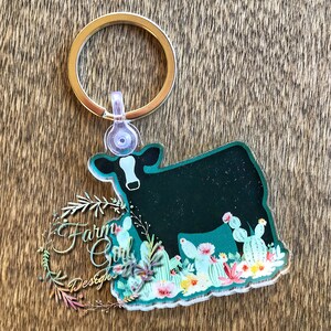 Livestock Keychains | Heifer | Lamb | Goat | Pig | Horse - Etsy
