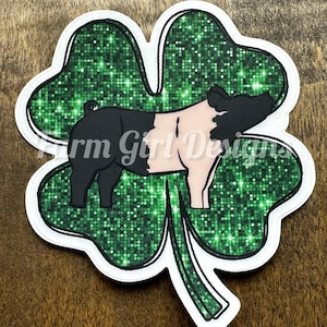 4-H Clover Stickers | Bay Horse | Hampshire Pig | Goat | Lamb | Angus ...
