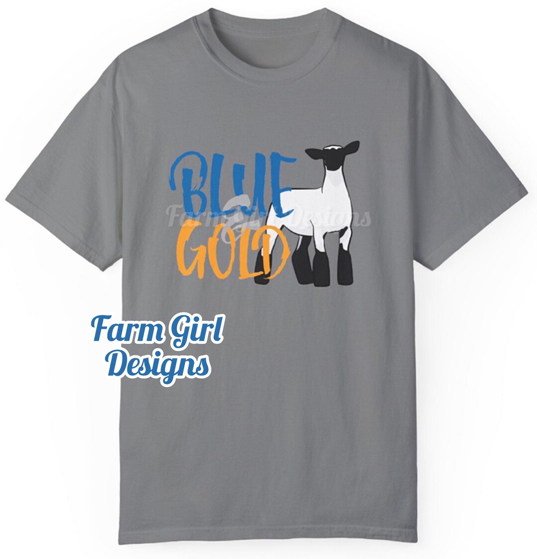 FFA "blue & Gold" Show Lamb Comfort Colors Tee | Adult Shirt - Etsy