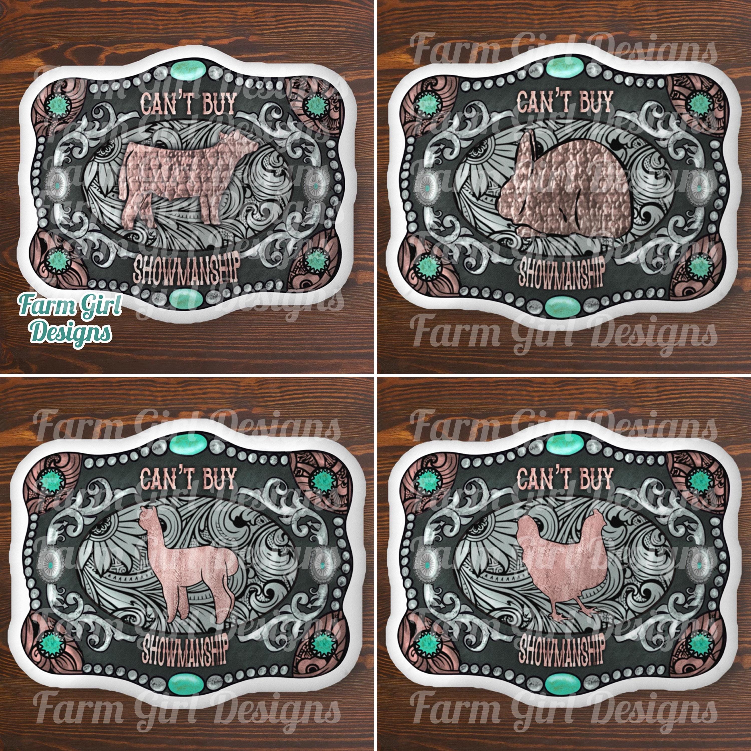 Livestock "can't Buy Showmanship" Belt Buckle Pillow - Etsy