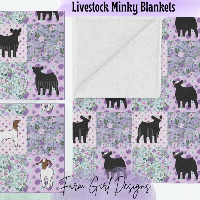 Minky Show Cow Blanket - Etsy