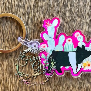 Livestock Keychains | Heifer | Lamb | Goat | Pig | Horse - Etsy