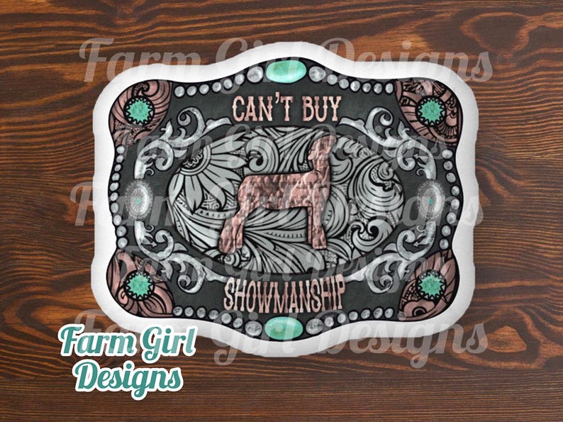 Livestock "can't Buy Showmanship" Belt Buckle Pillow - Etsy