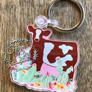 Livestock Keychains | Heifer | Lamb | Goat | Pig | Horse - Etsy