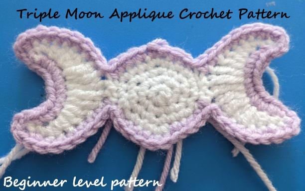 Triple Moon Applique Crochet Pattern - Etsy