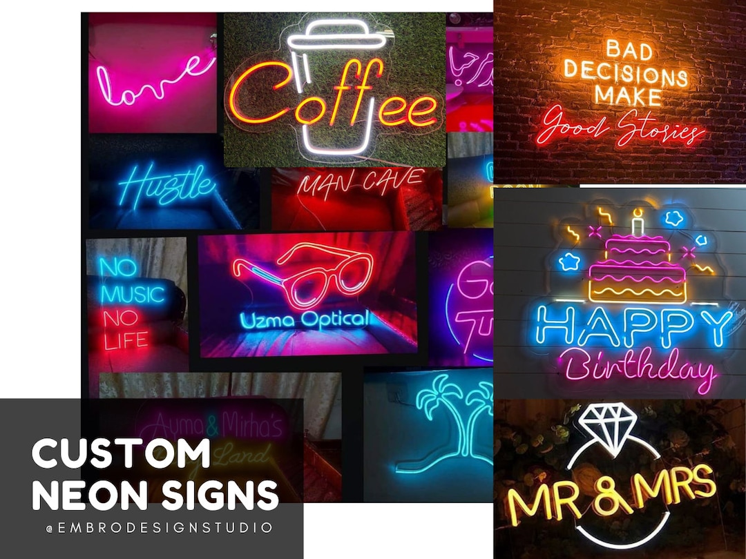 Custom Neon Sign Neon Sign Personalized Gifts Wedding - Etsy