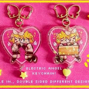 Kagamine Rin & Len Keychain | Electric Angel!! - Etsy