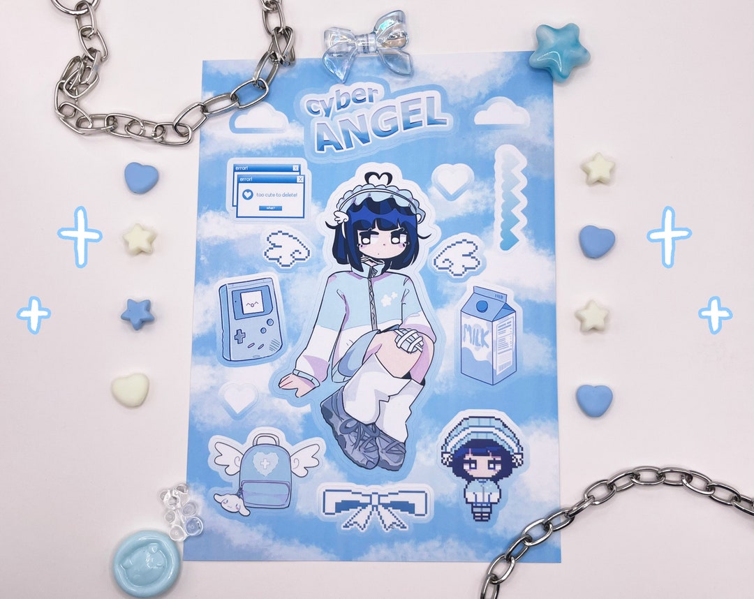 Tenshi Kaiwai Matte Sticker Sheet! (b-grade) - Etsy