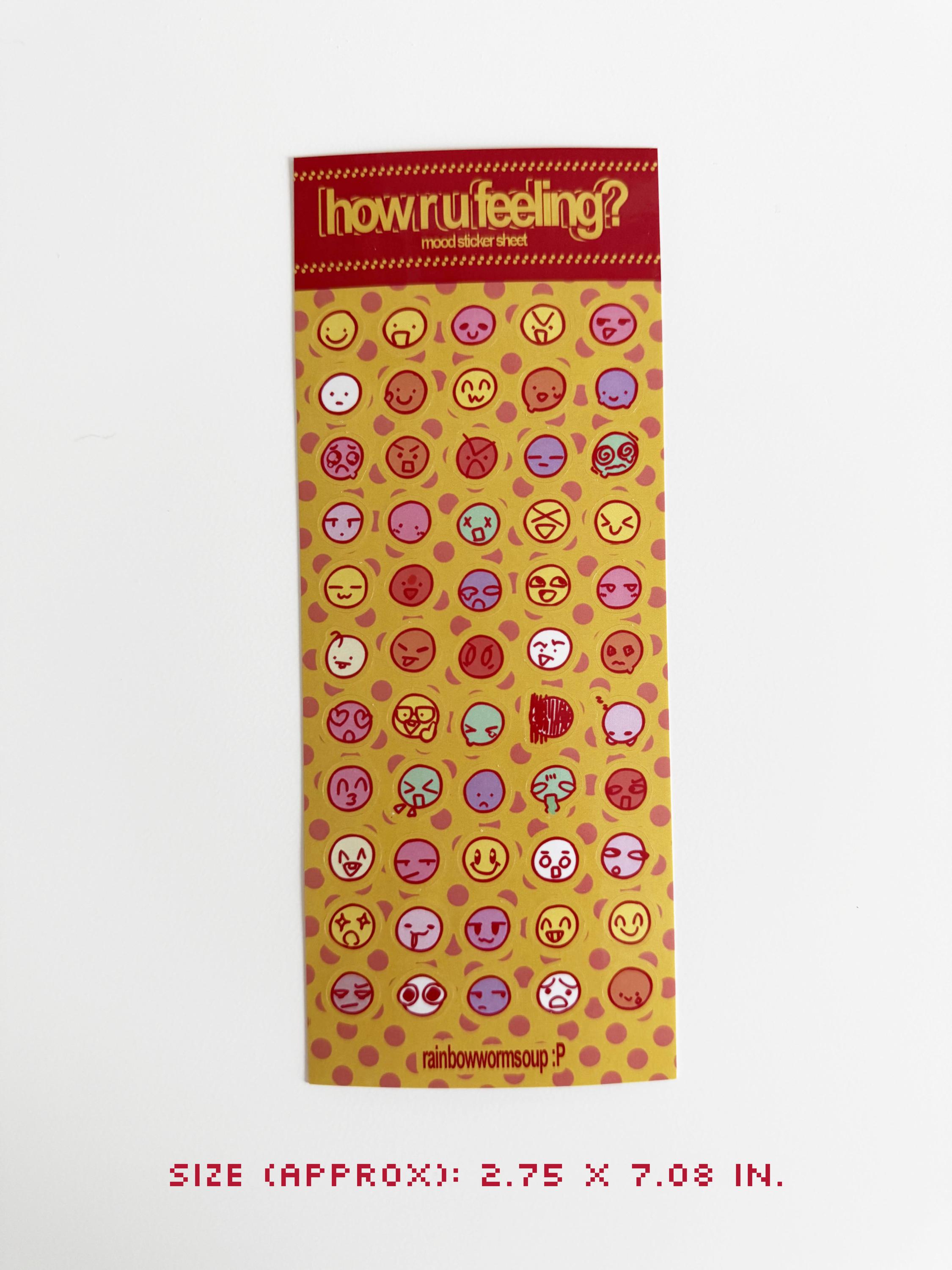 Glossy Mood Sticker Sheet | How R U Feeling? - Etsy Australia