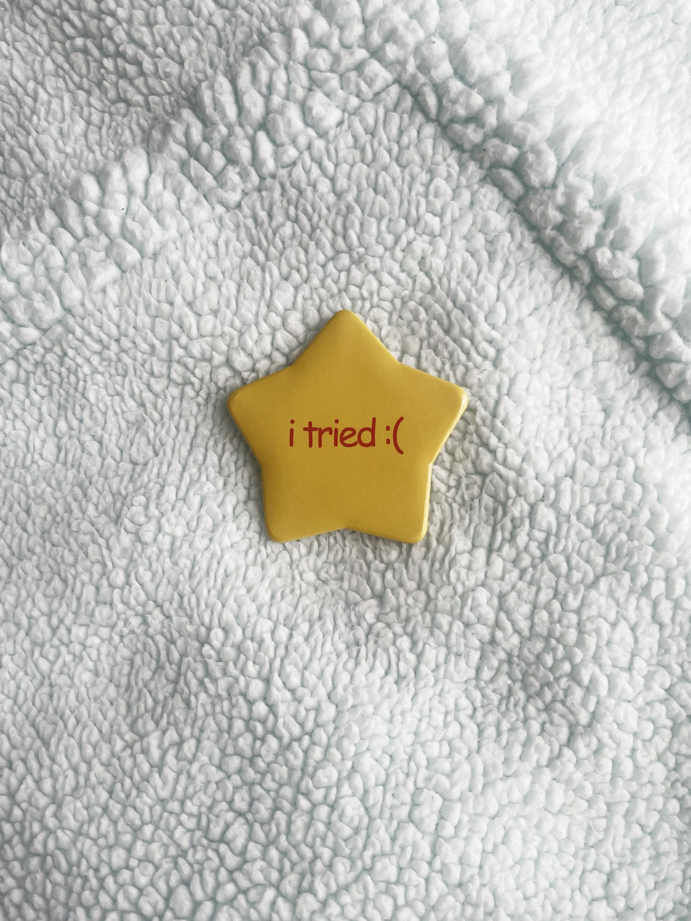 I Tried :( Star Button Pin! - Etsy