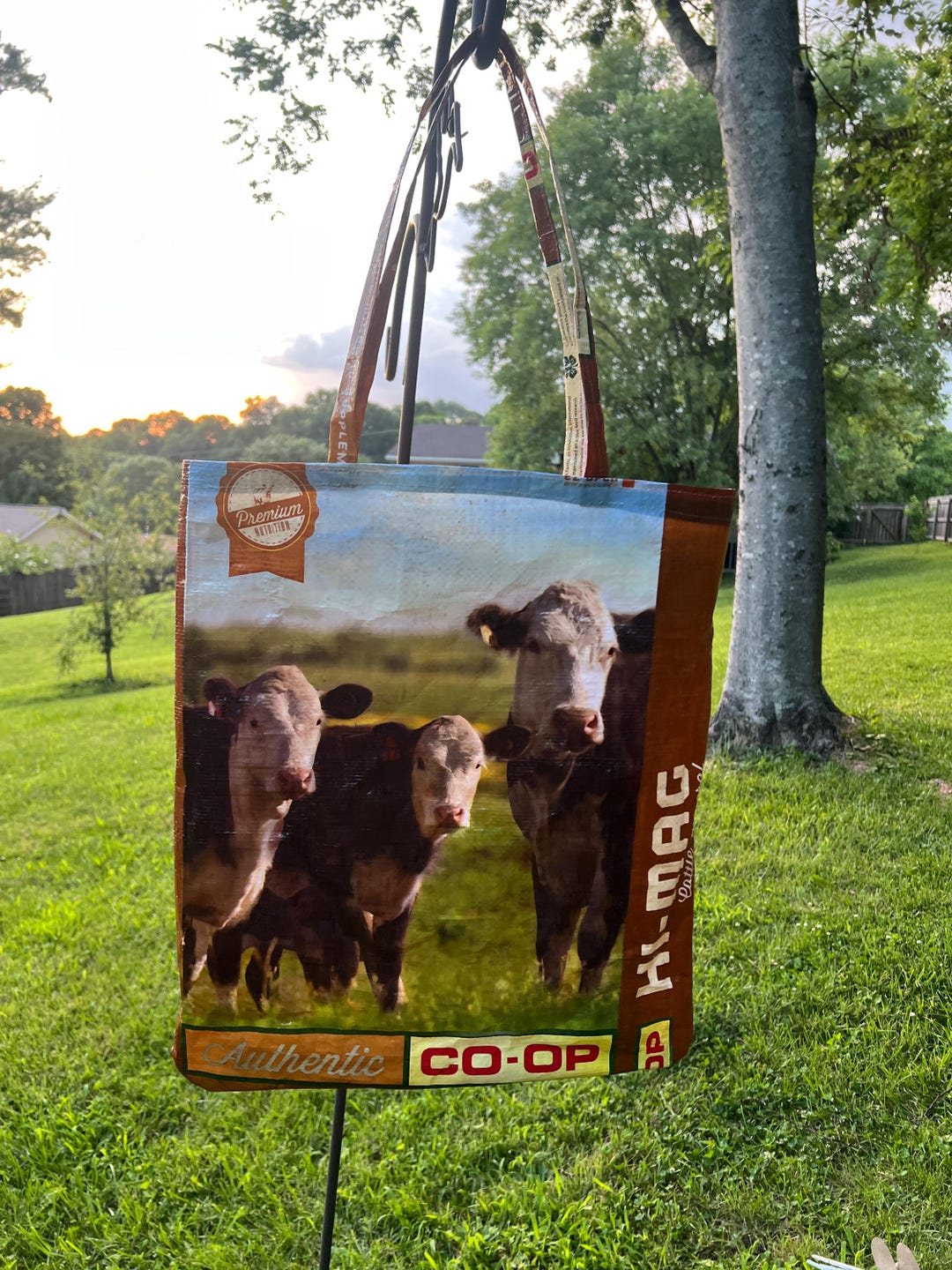 Upcycled Feed Bag. This One of a Kind Tote is Made From a Cow Mineral ...
