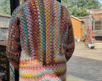 Hexi Cardy, Hexagon Cardigan, Crochet Cardigan. Ready Made. Size up to ...