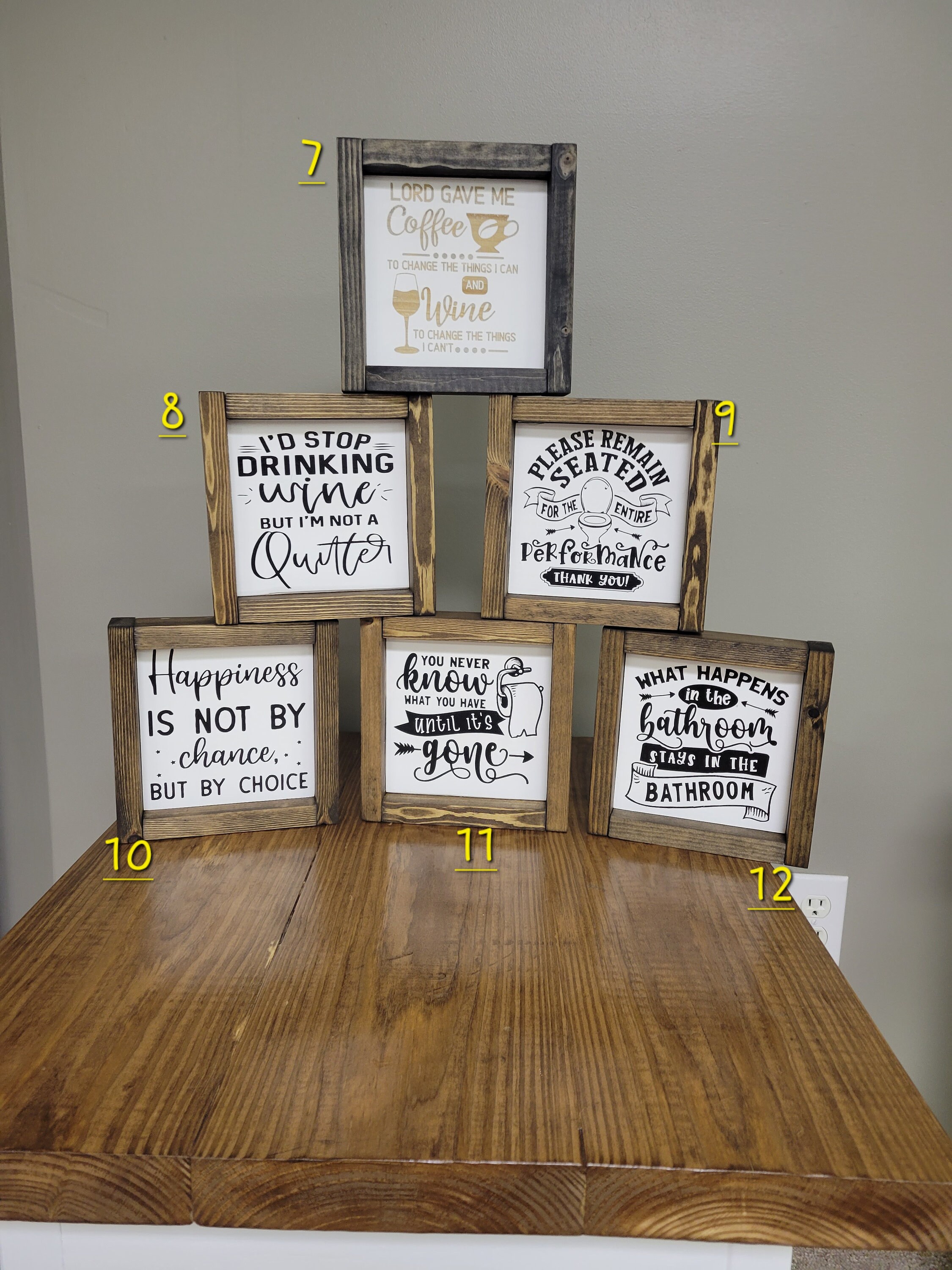 Small Wooden Signs, Rustic, Home Decor, Homemade, Wall Hangings ...