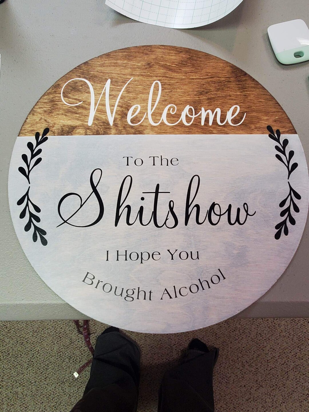 Round Welcome Sign, Home Decor, Farmhouse, Rustic, Wall Hangings - Etsy