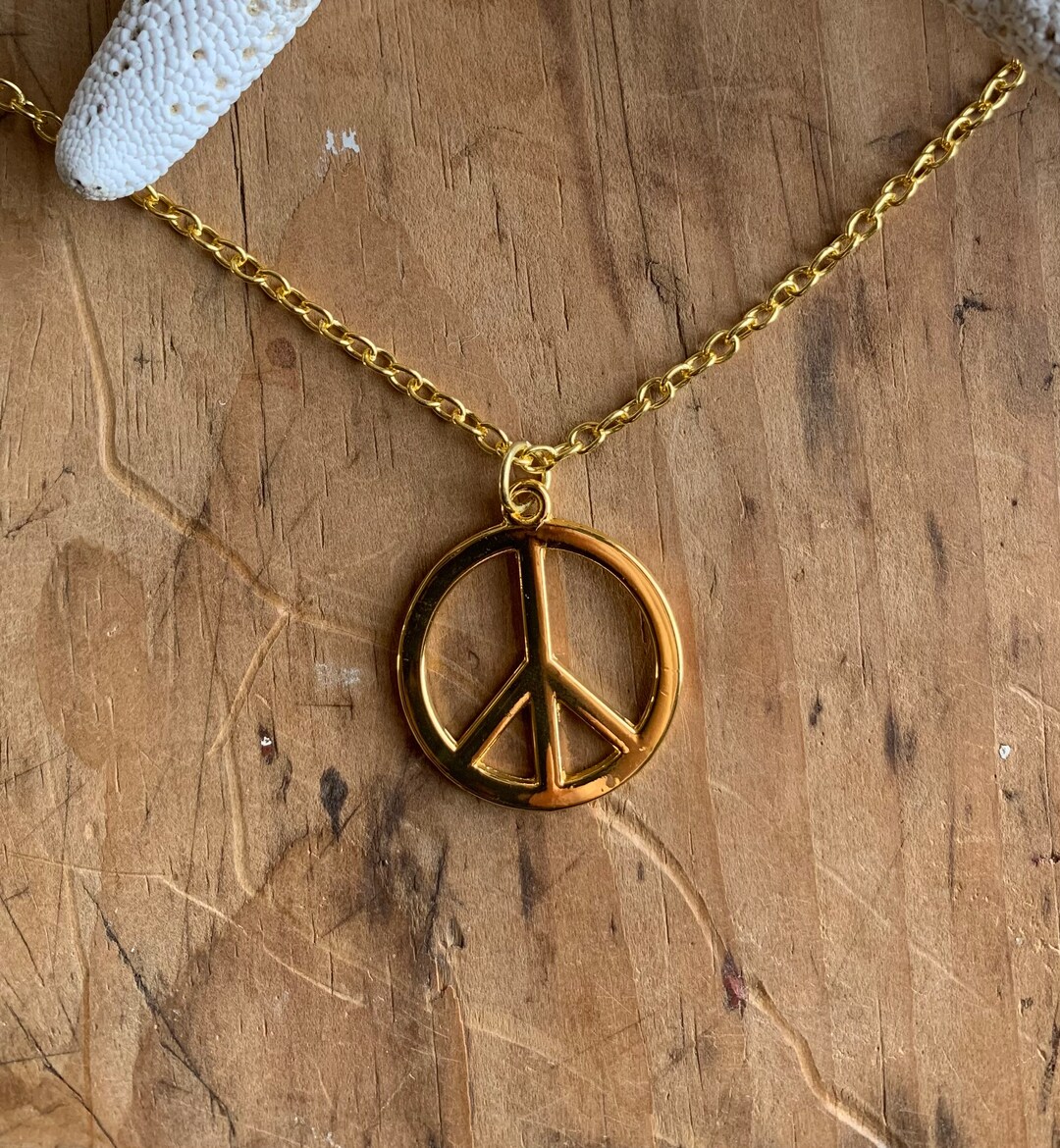 Peace Sign Necklace, Bohemian Necklace, Boho Necklace, Peace Necklace ...