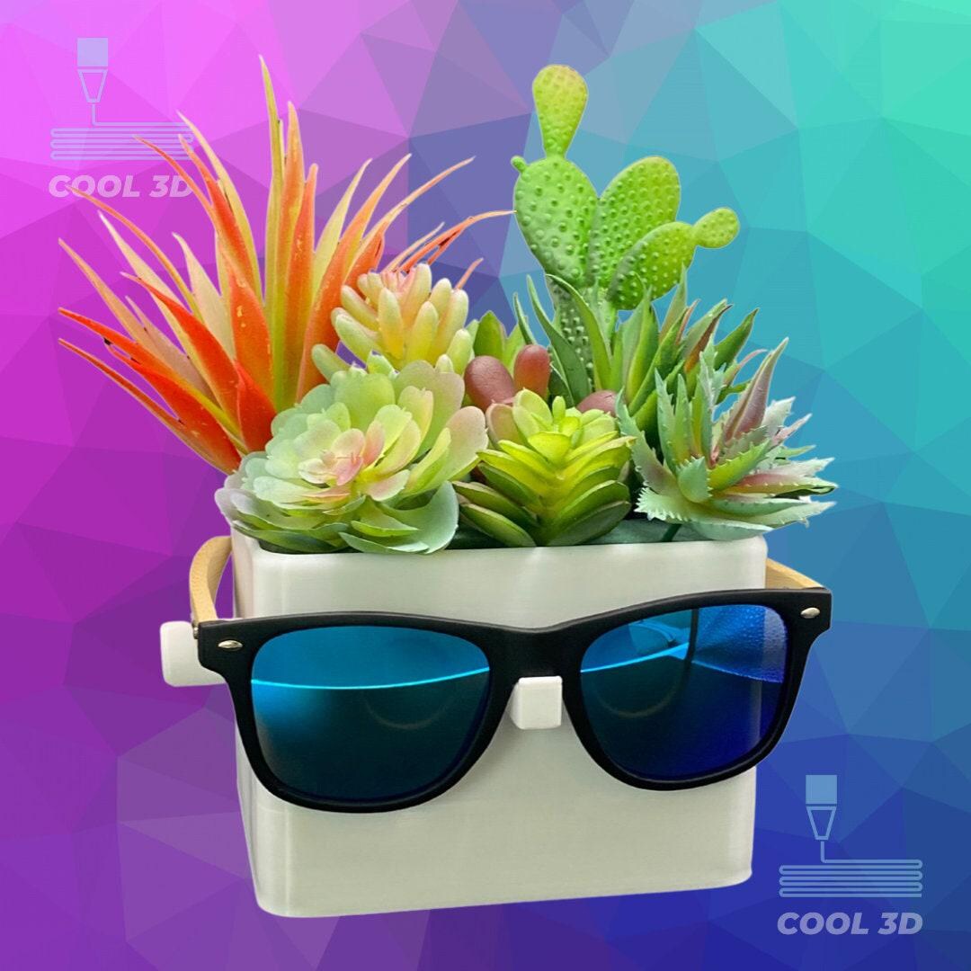 Face Planter Pot With Glasses Holder / 3d Printed Plant Pot - Etsy