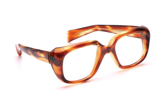 Vintage Selecta glasses men 70s new brown acetate fas… - Gem