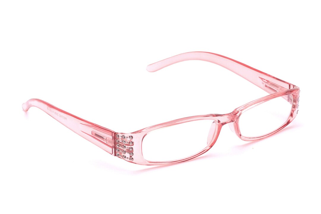 Reading Glasses Pink Rhinestone Decor Women's Flexible Hinge Color ...