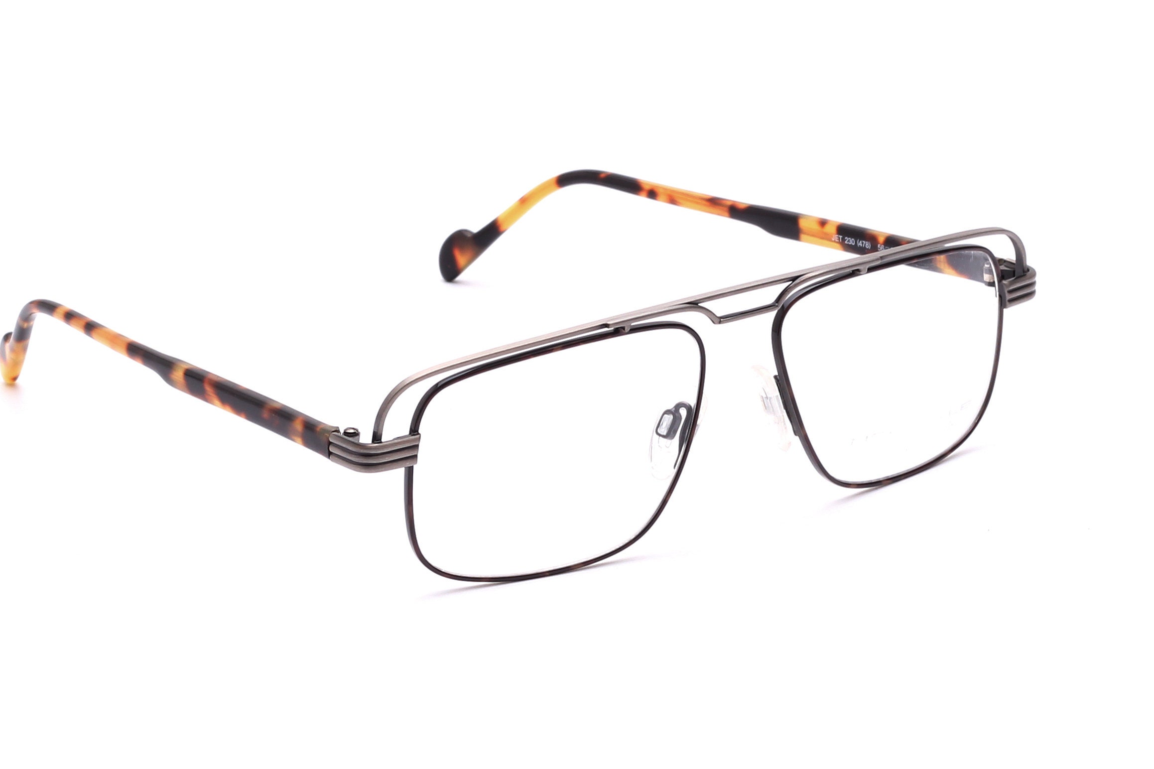 Vintage Pilot Neostyle Jet Goggles Frame Metal Old Silver Brown Men 90s ...