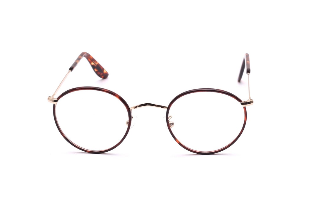 Round Glasses Panto Metal Gold Brown 47 - 22 Mm With Pads and Windsor ...