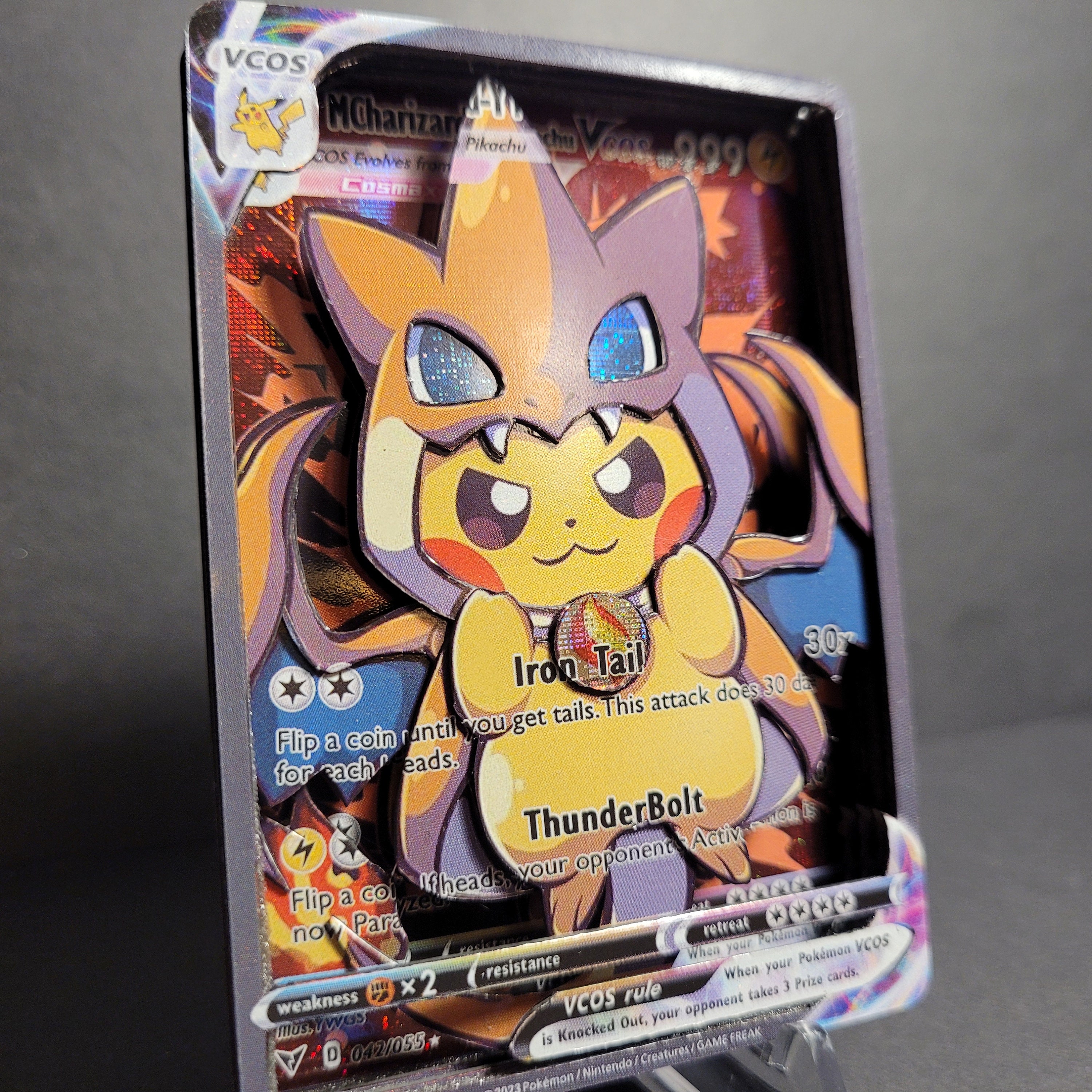 Shadowbox Pokemon Pikachu Cosplay Charizard 3dcard - Etsy