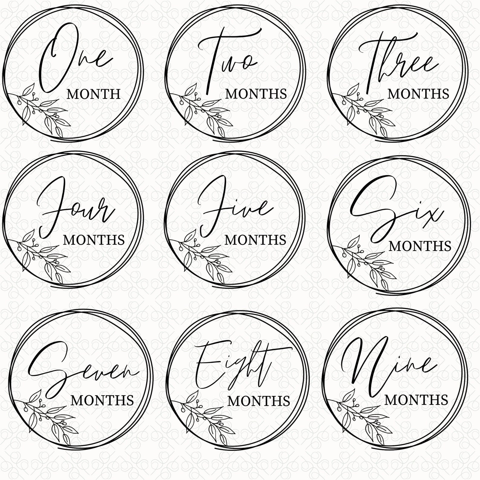 Baby Monthly Milestone Svg , Baby Monthly Milestone Rounds SVG, Cricut ...