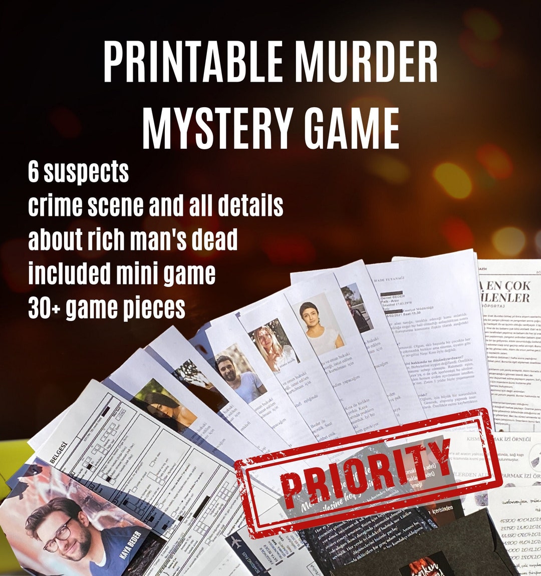 Murder Mystery Detective Game Files Unsolved Case File Escape Room ...